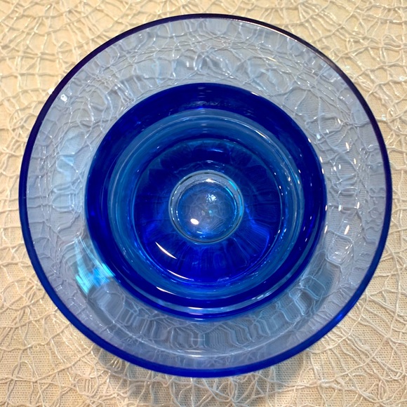 Krosno | Accents | Krosno Crystal Buble Cobalt Blue Candle Holder ...